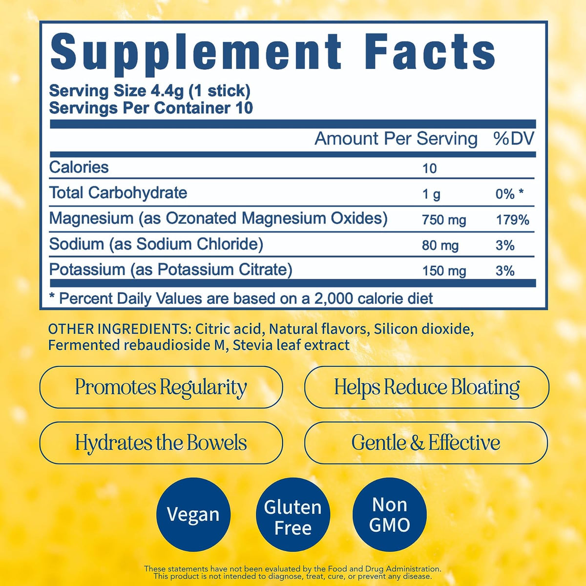 refreshing lemon flavour magnesium supplement