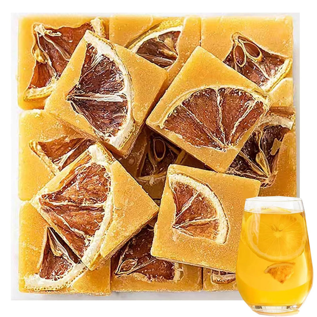 Refreshing lemon flavoured rock candy