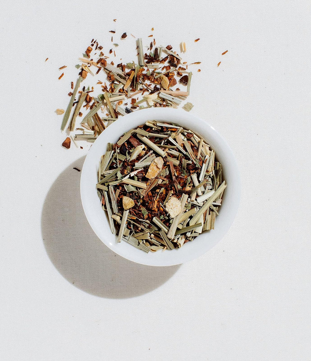 refreshing lemon ginger herbal infusion