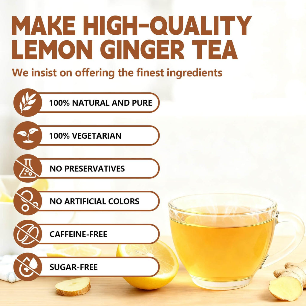 refreshing lemon ginger tea bags for energy