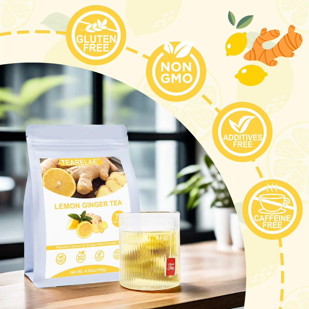 refreshing lemon ginger tea bags
