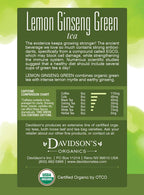refreshing lemon ginseng green tea bags