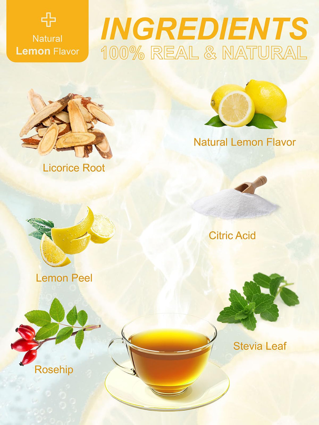 refreshing lemon herbal infusion