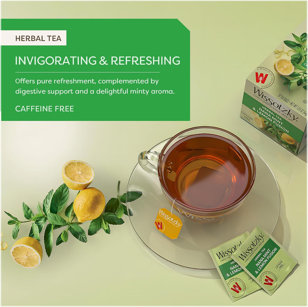 refreshing lemon herbal tea bags