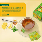 refreshing lemon honey green tea