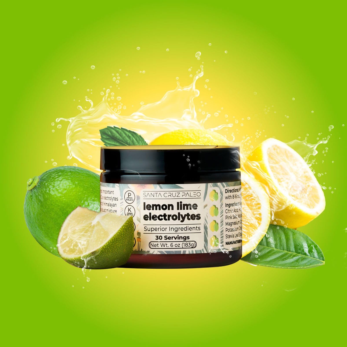 refreshing lemon lime electrolyte drink