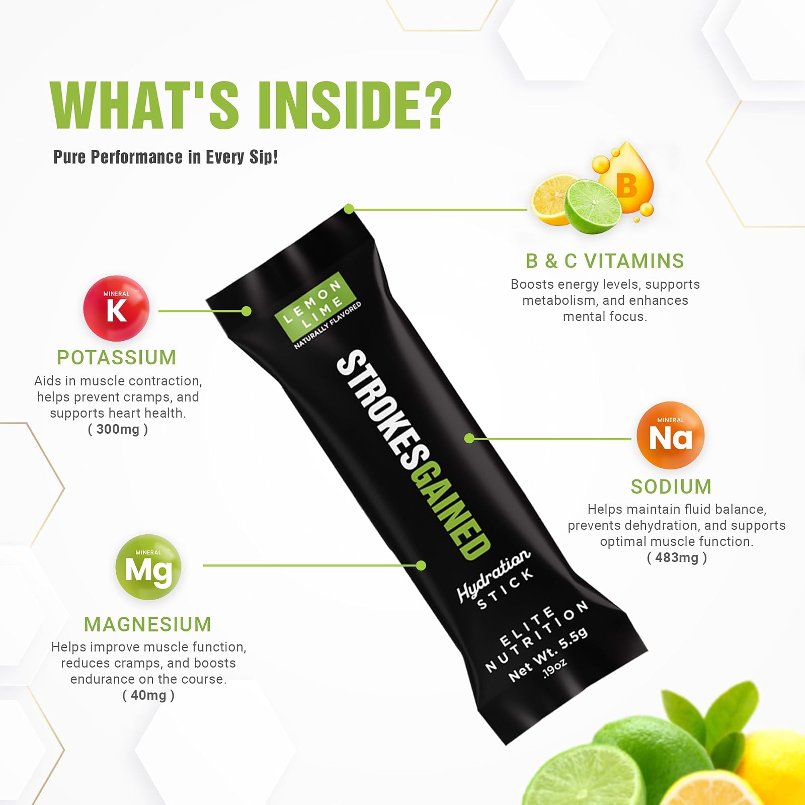 Refreshing lemon lime hydration solution