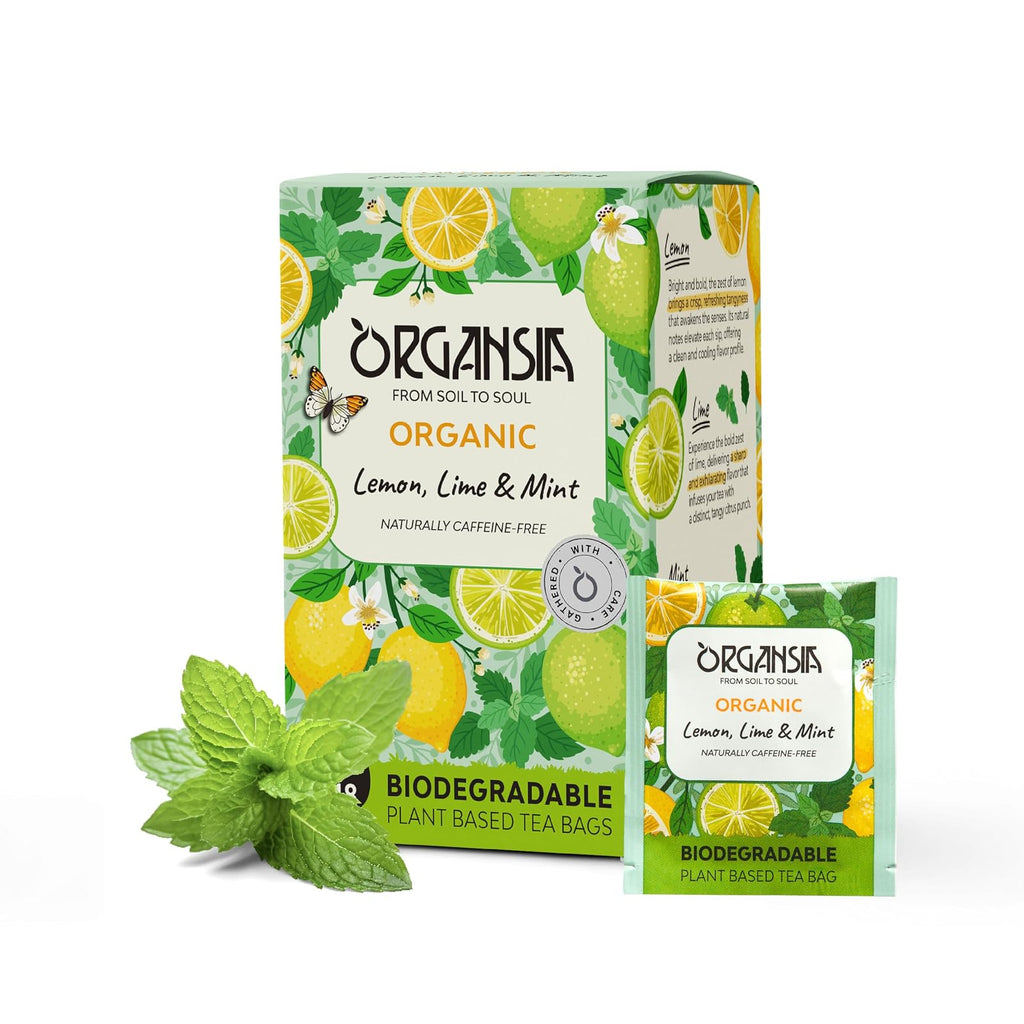 refreshing lemon lime mint herbal tea