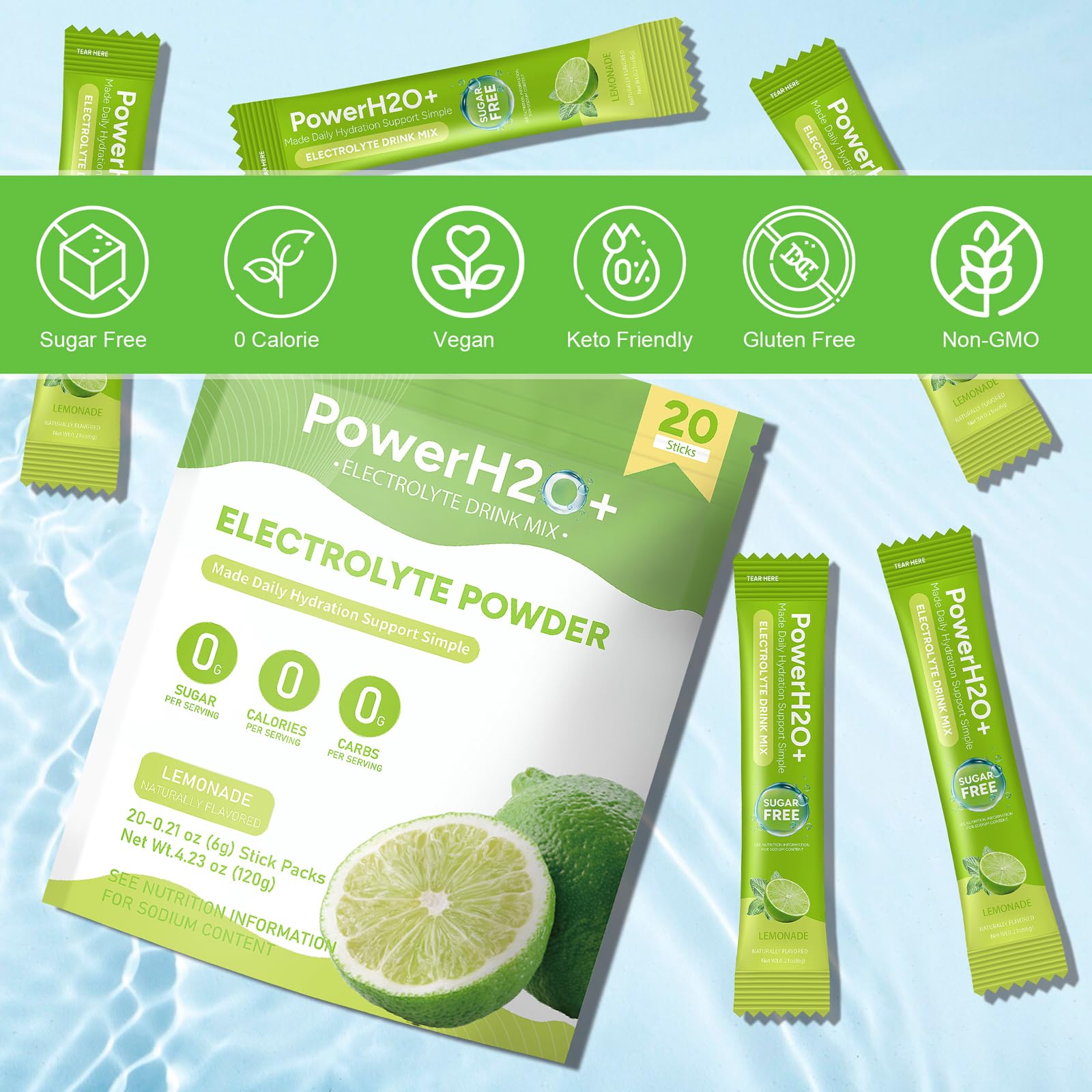 refreshing lemonade electrolyte powder packets