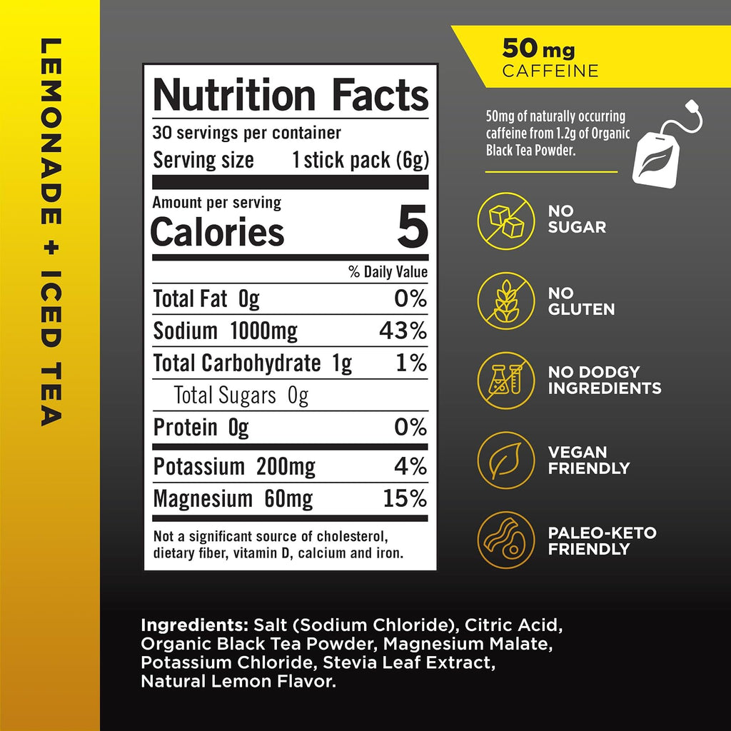 refreshing lemonade iced tea electrolytes