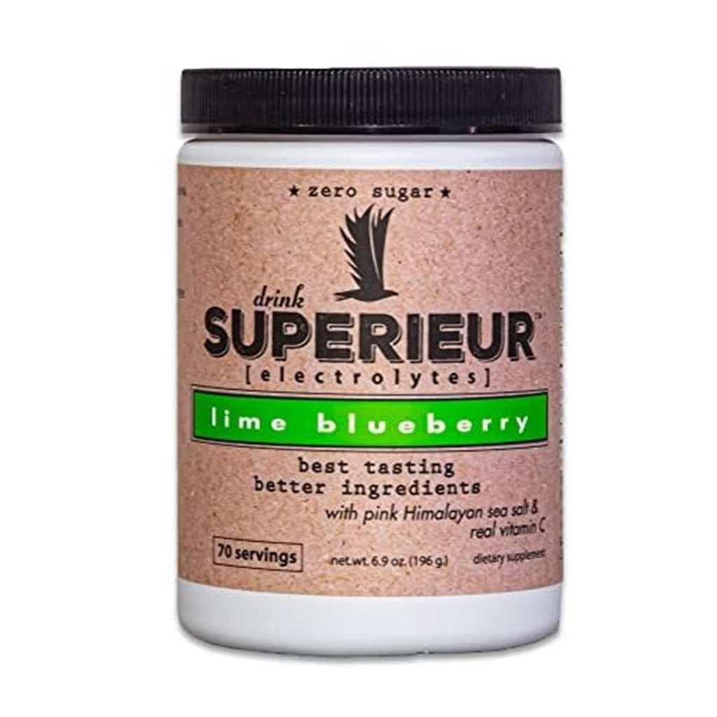 Refreshing lime blueberry electrolyte drink