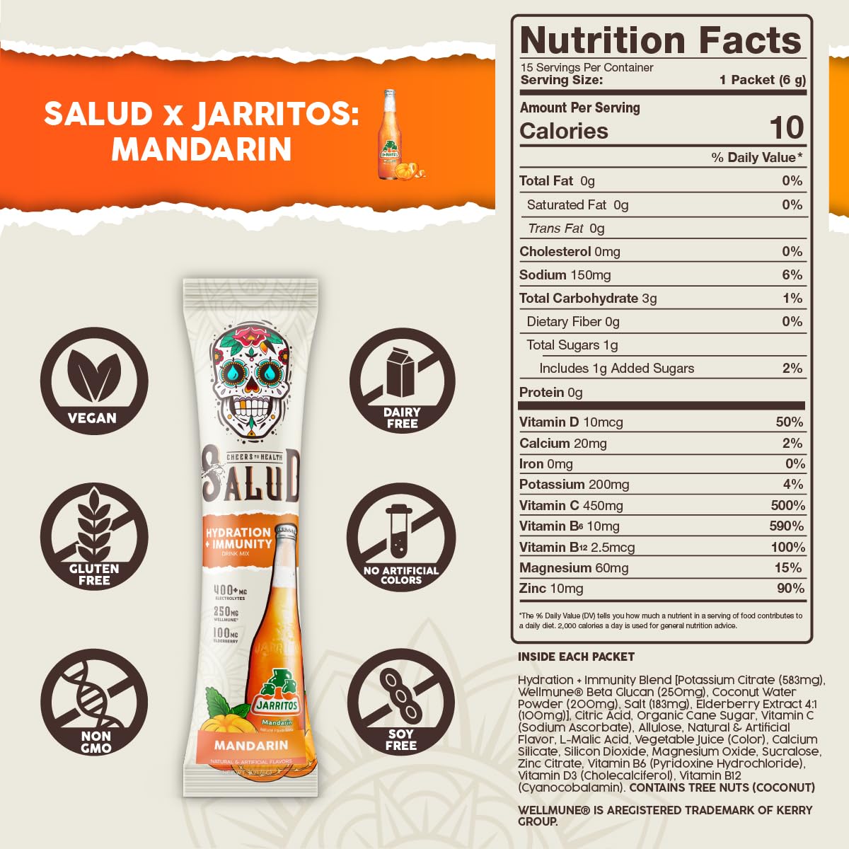 refreshing Mandarin flavour electrolyte mix