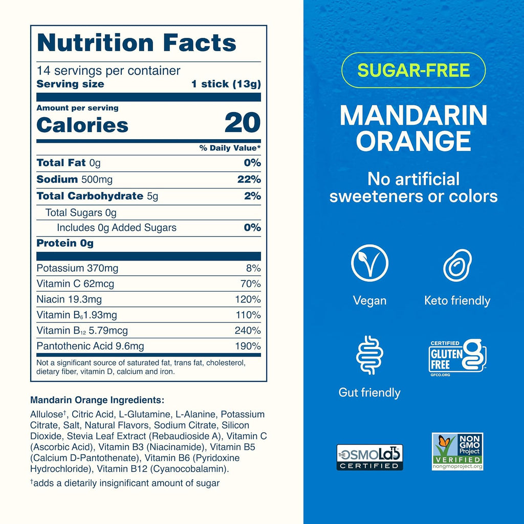 refreshing Mandarin Orange electrolyte boost