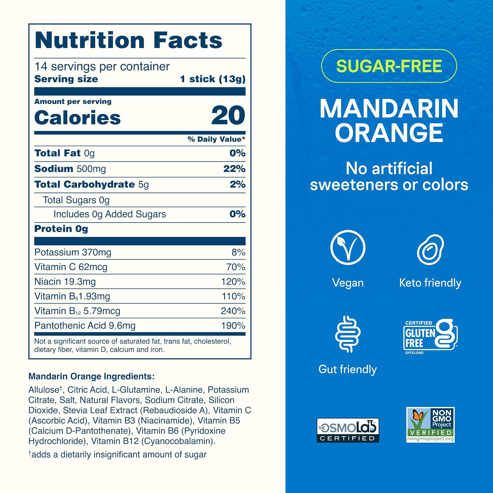 refreshing Mandarin Orange electrolyte boost