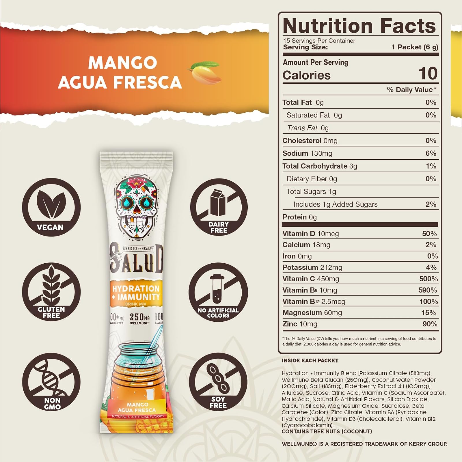 refreshing mango electrolyte drink