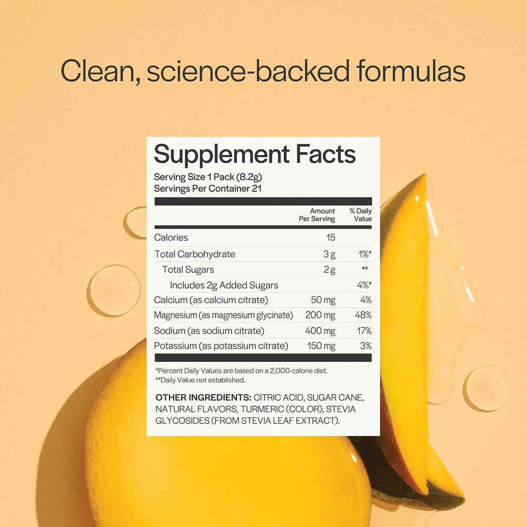 refreshing mango flavour electrolyte drink