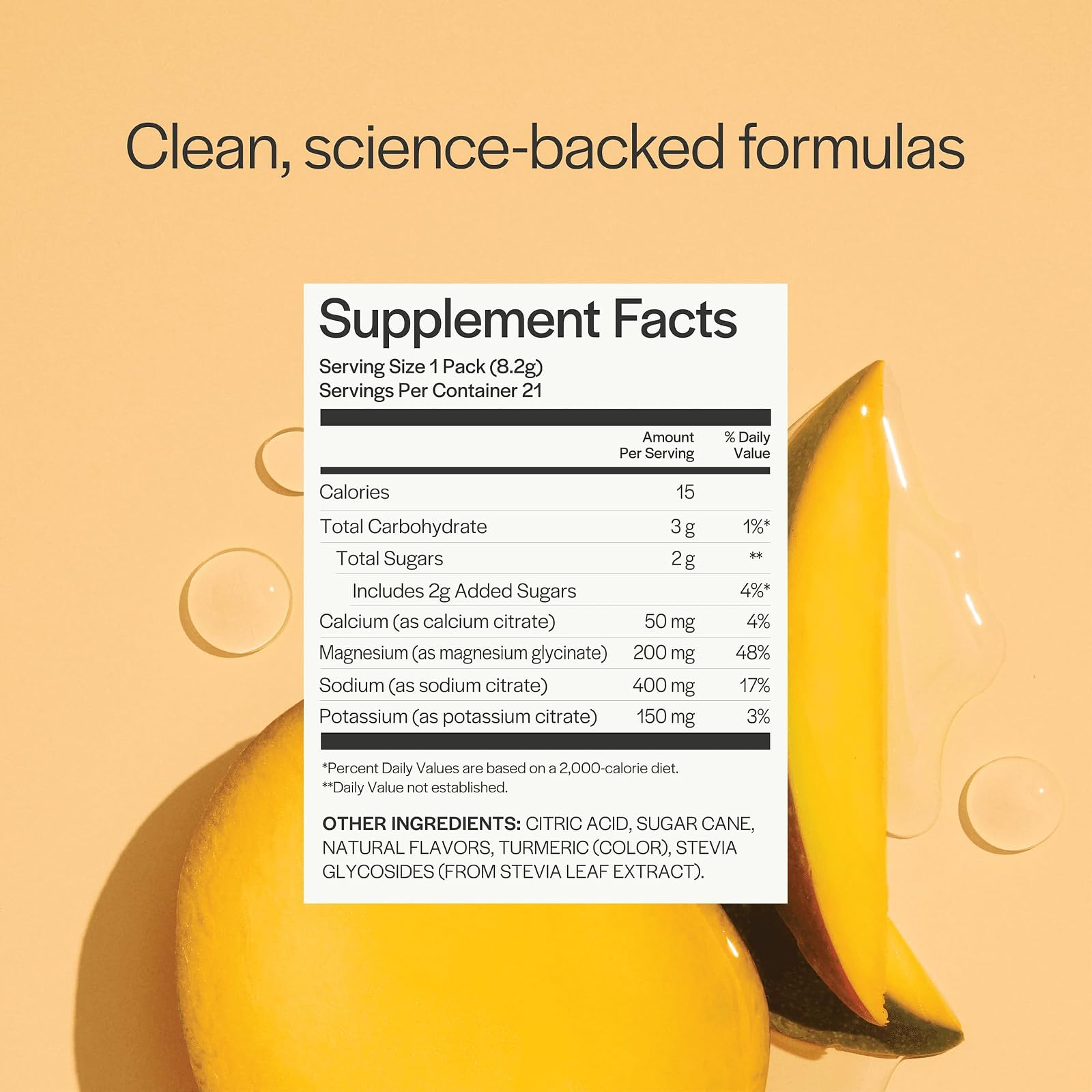 refreshing mango flavour electrolyte drink