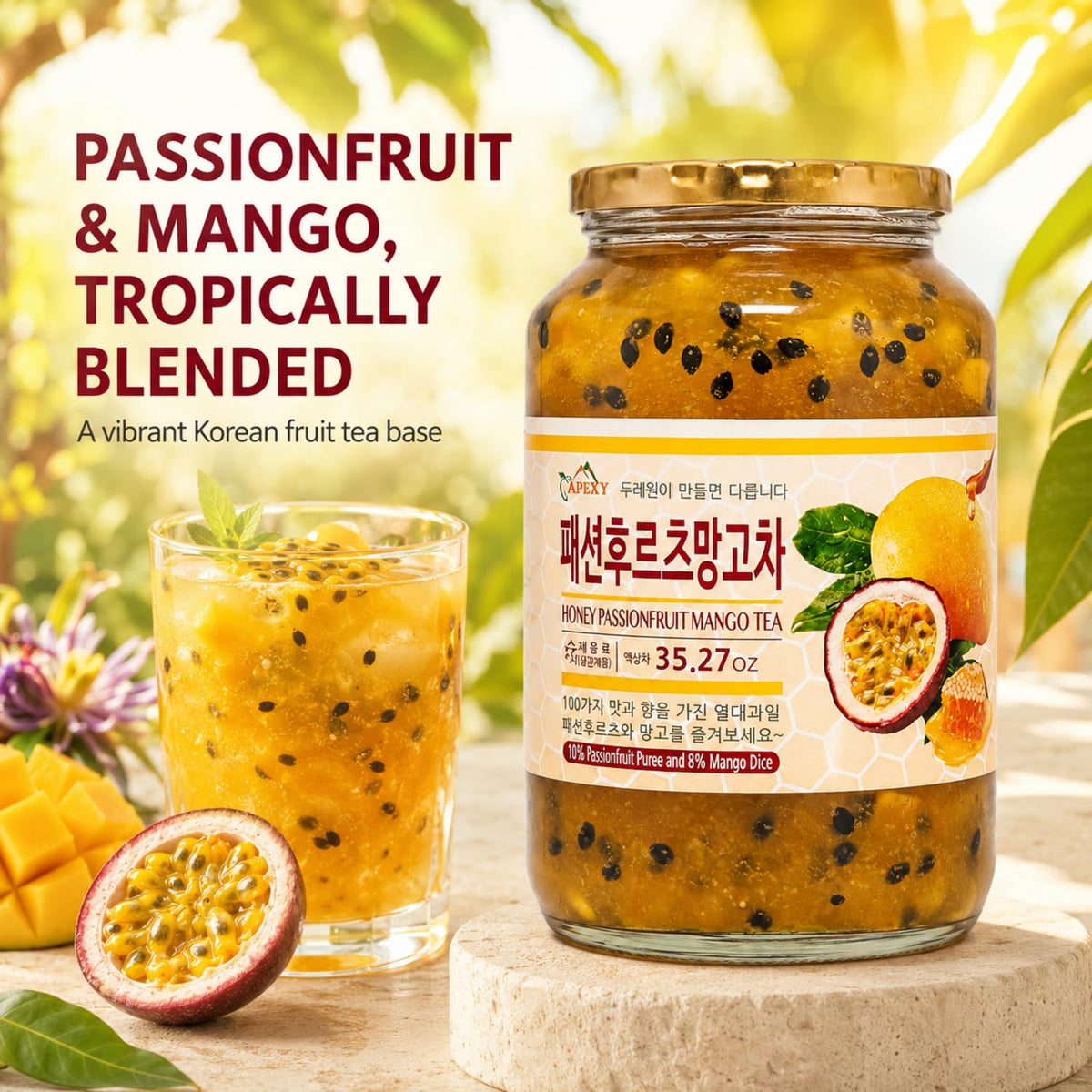 refreshing mango herbal tea blend