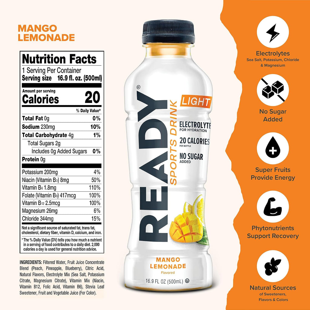 refreshing mango lemonade sports drink