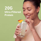 Refreshing mango lime whey protein drink