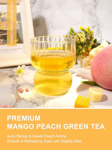 refreshing mango peach green tea