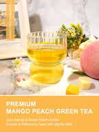 refreshing mango peach green tea