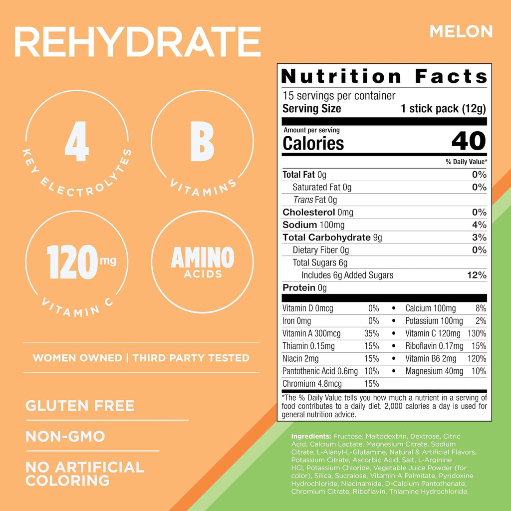refreshing melon flavour electrolyte mix