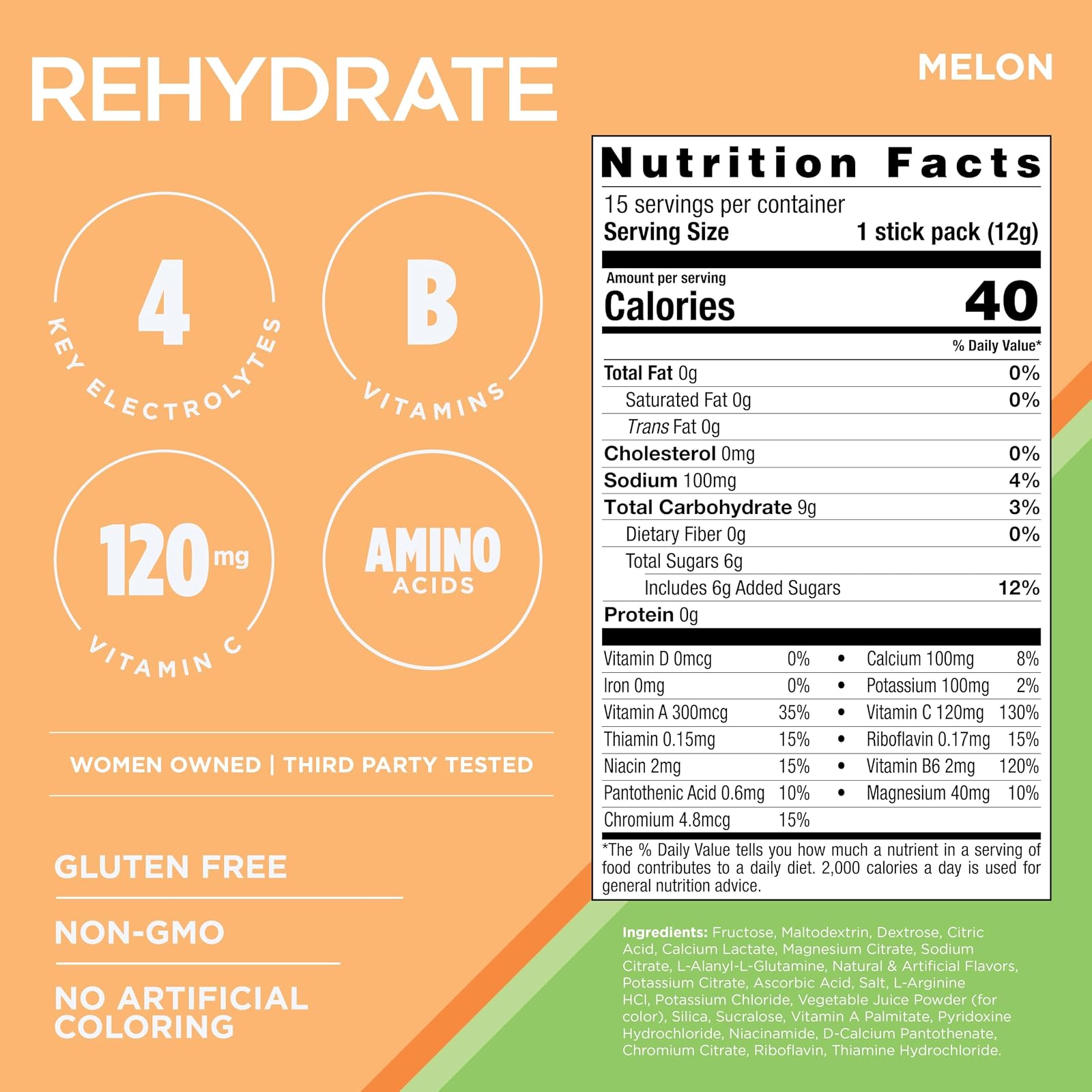 refreshing melon flavour electrolyte mix
