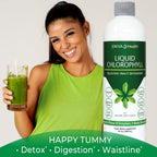 Refreshing mint chlorophyll drink