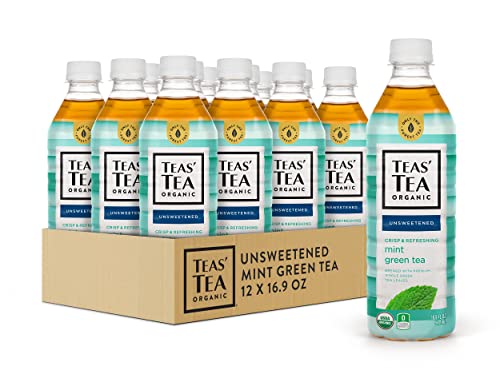 refreshing mint green tea beverage