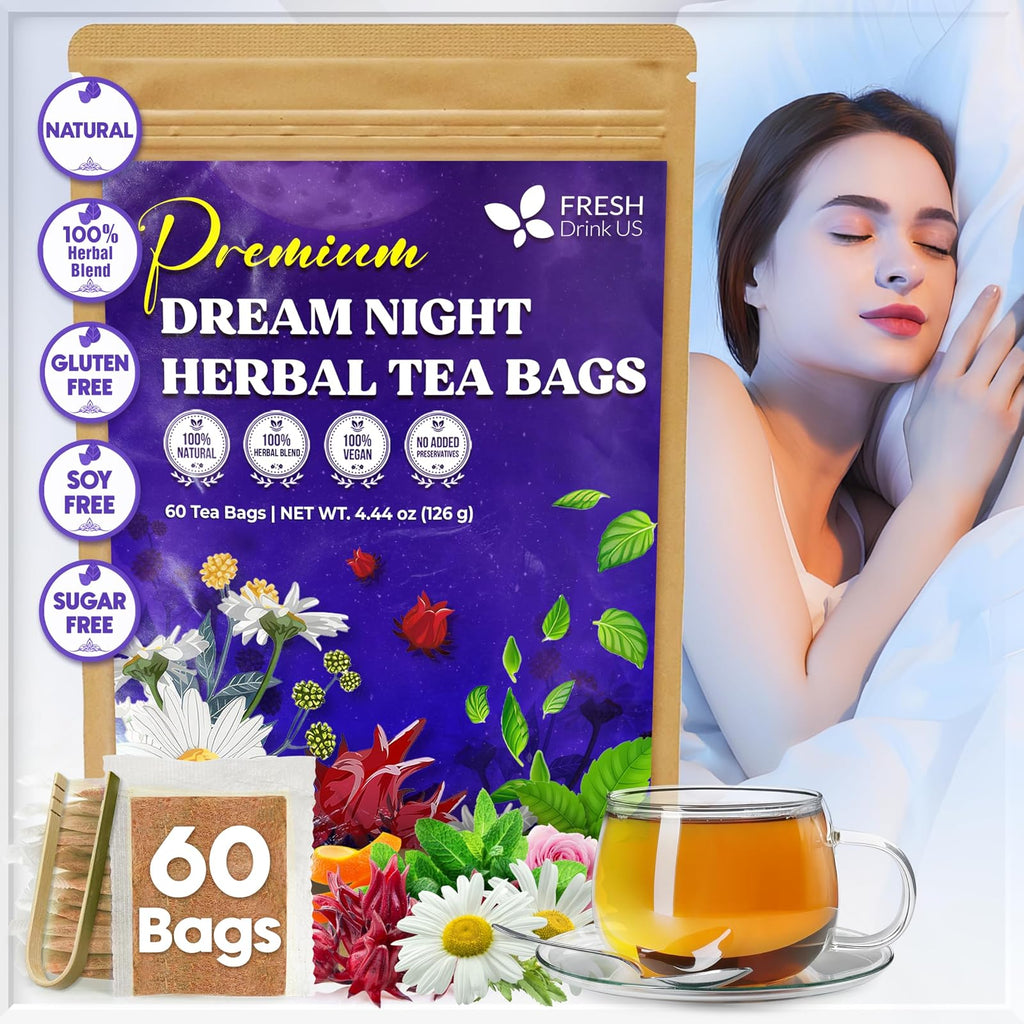 Refreshing mint herbal tea bags