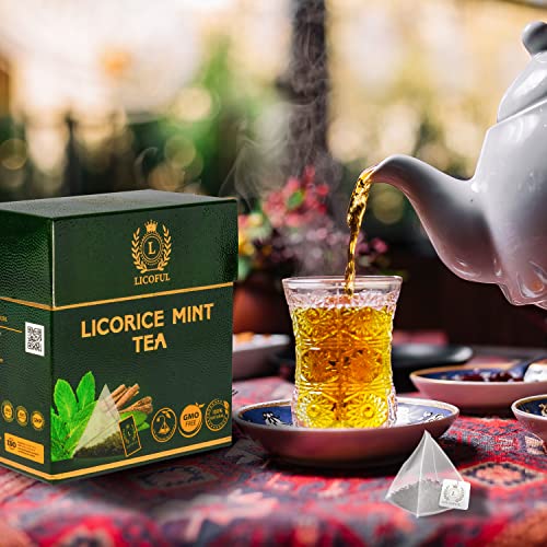 refreshing mint licorice tea