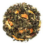 refreshing minted mango peach tea