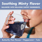 refreshing minty blue tea bags