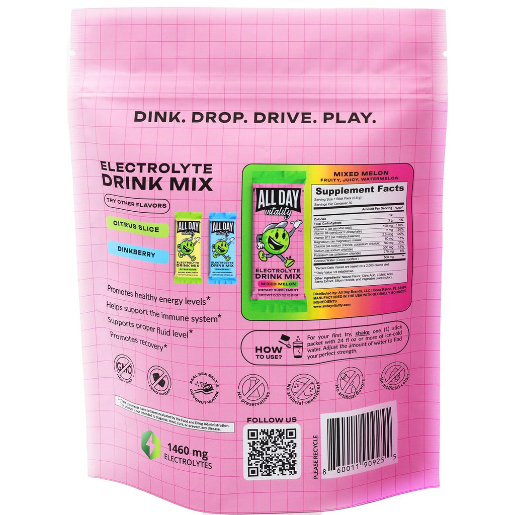 Refreshing mixed melon sports drink mix