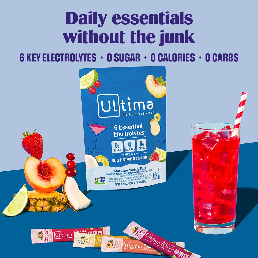 refreshing Mocktini variety electrolyte drink