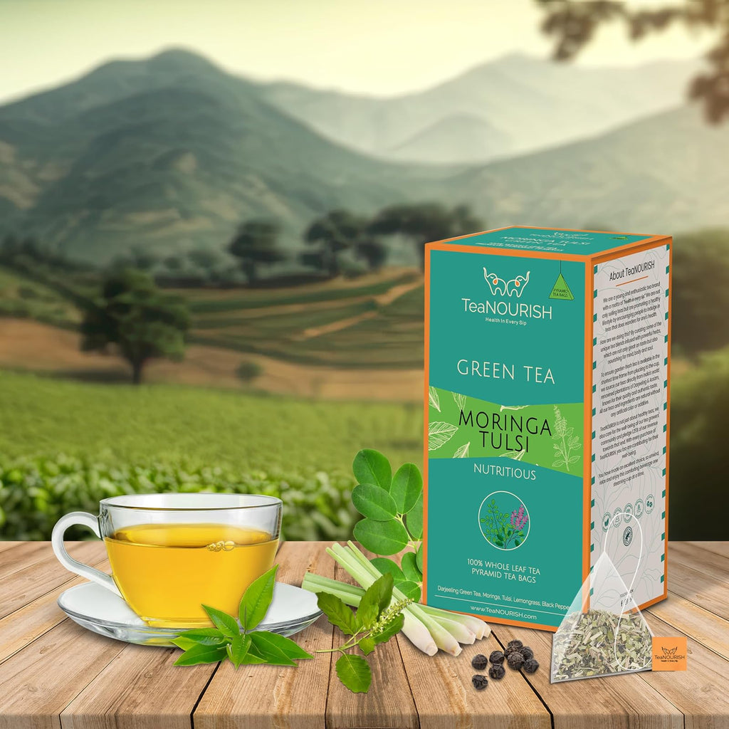 refreshing Moringa Tulsi tea experience