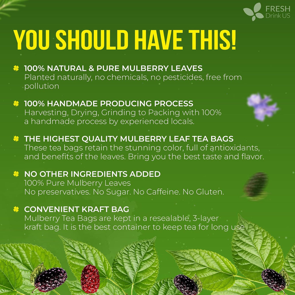 refreshing mulberry leaf herbal infusion