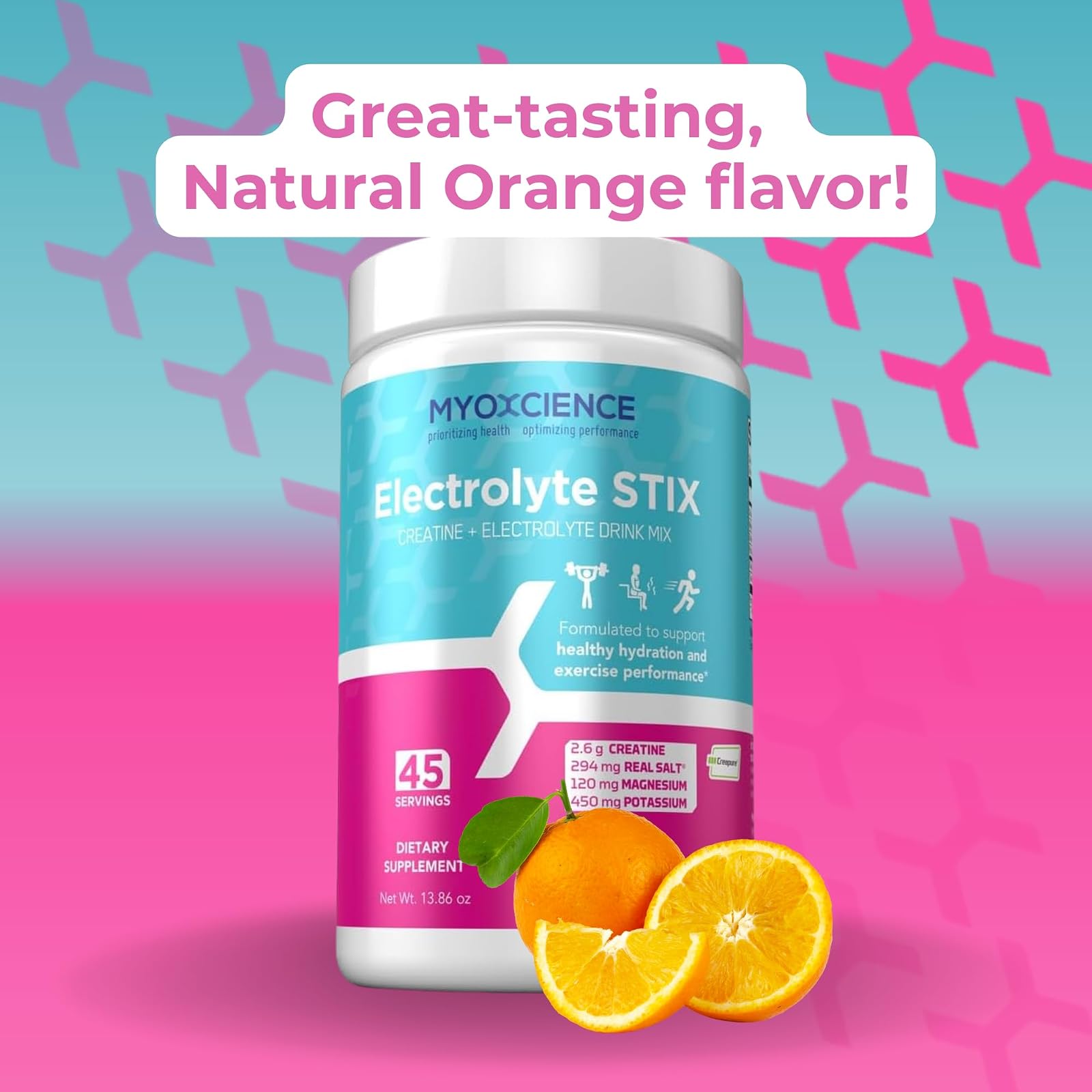 refreshing natural orange flavour electrolytes
