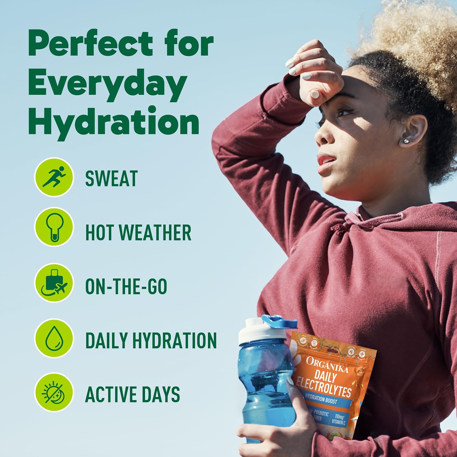 Refreshing orange cream electrolyte drink mix