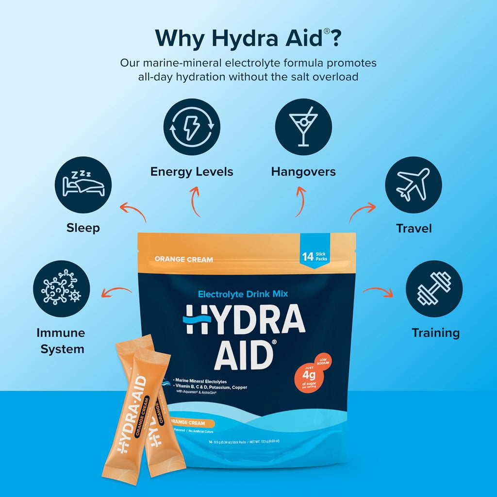 Refreshing orange cream flavour hydration