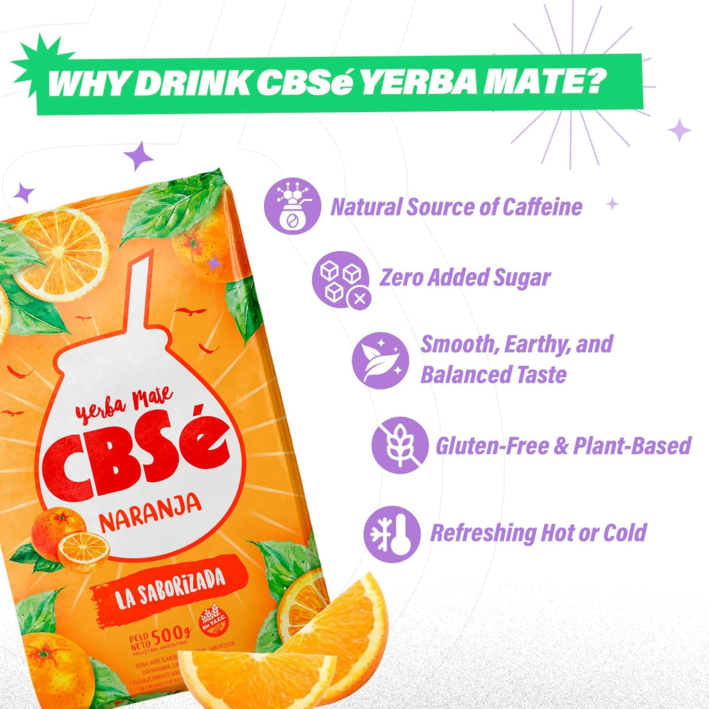 refreshing orange flavor yerba mate tea