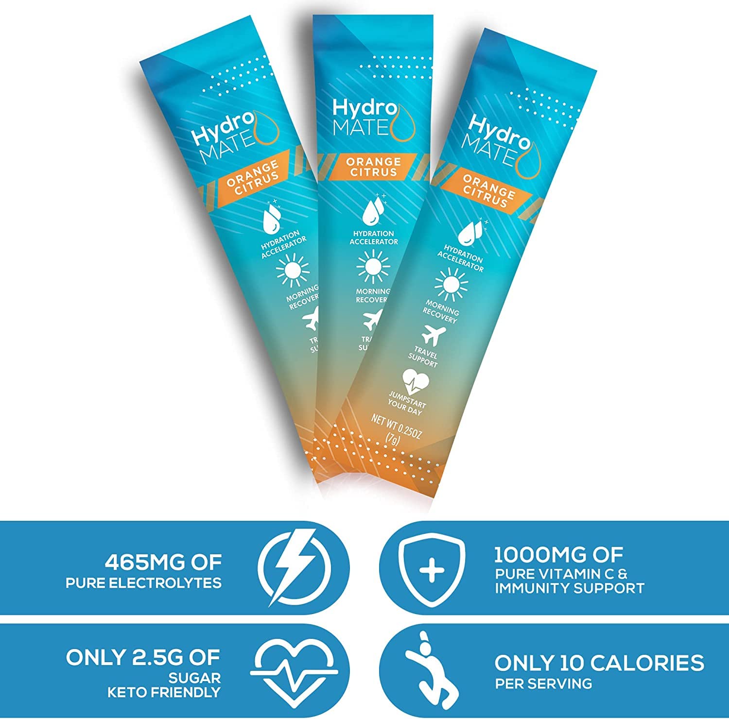 Refreshing orange flavour electrolyte mix