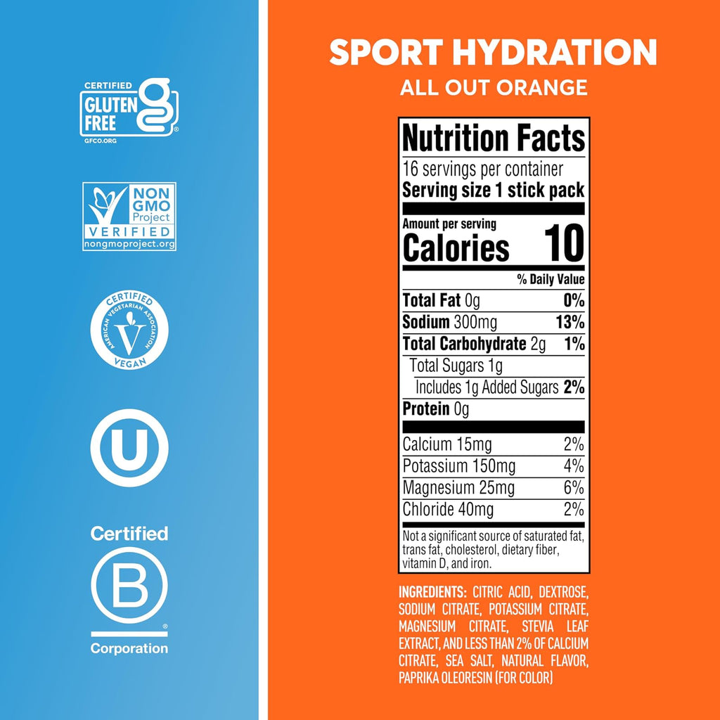 refreshing orange flavour electrolyte mix