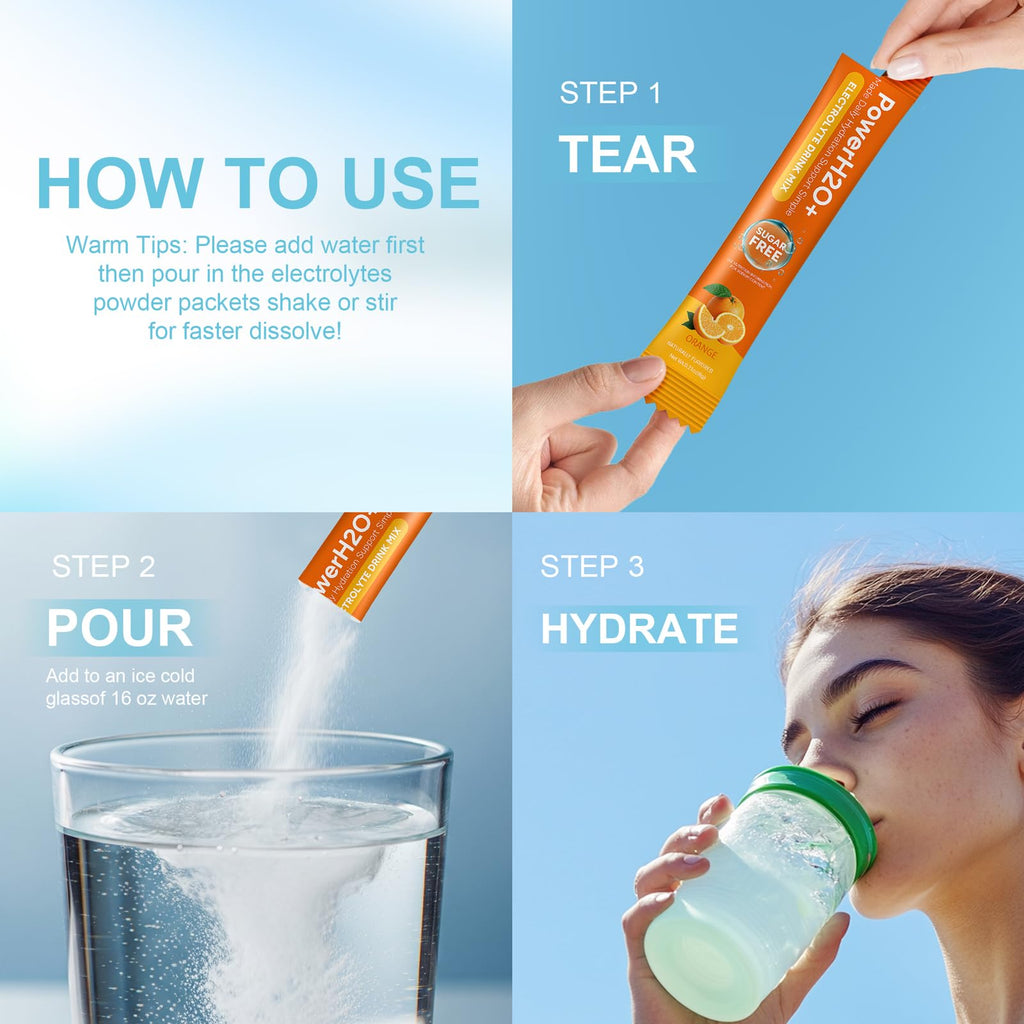 refreshing orange flavour electrolyte powder