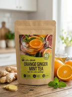 Refreshing orange ginger mint infusion
