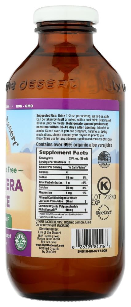 refreshing organic aloe vera beverage