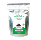 refreshing organic green tea leaves