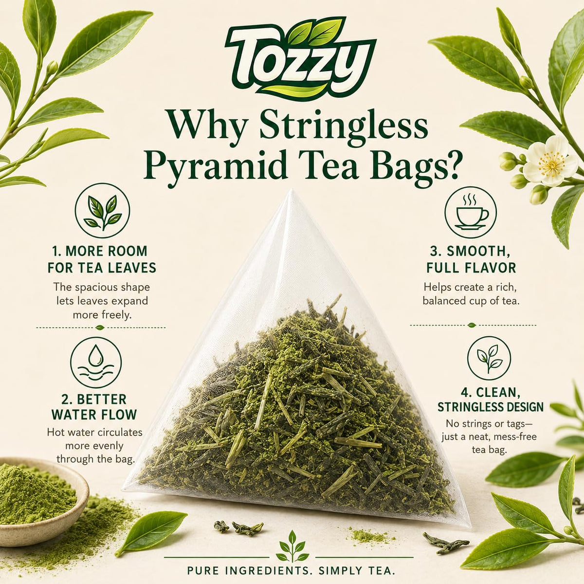 refreshing organic green tea