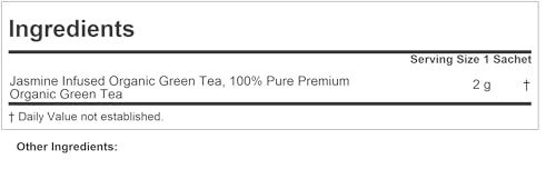 refreshing organic jasmine green tea bags